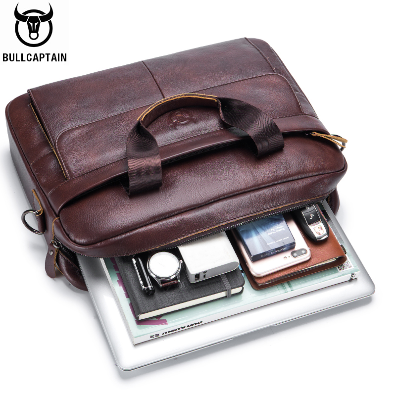 Bullcaptain 046 Leather Goods Men's Trendy Genuine Leather Business ...