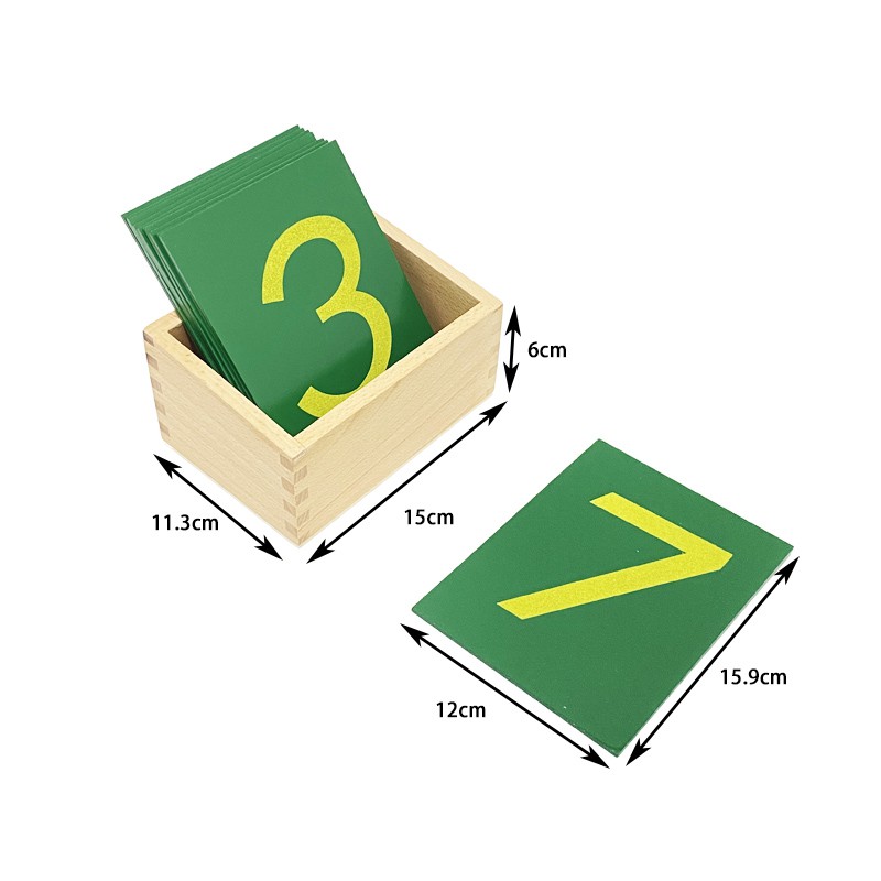 Treeyear Material Montessori Sandpaper Numbers with Box Educational ...