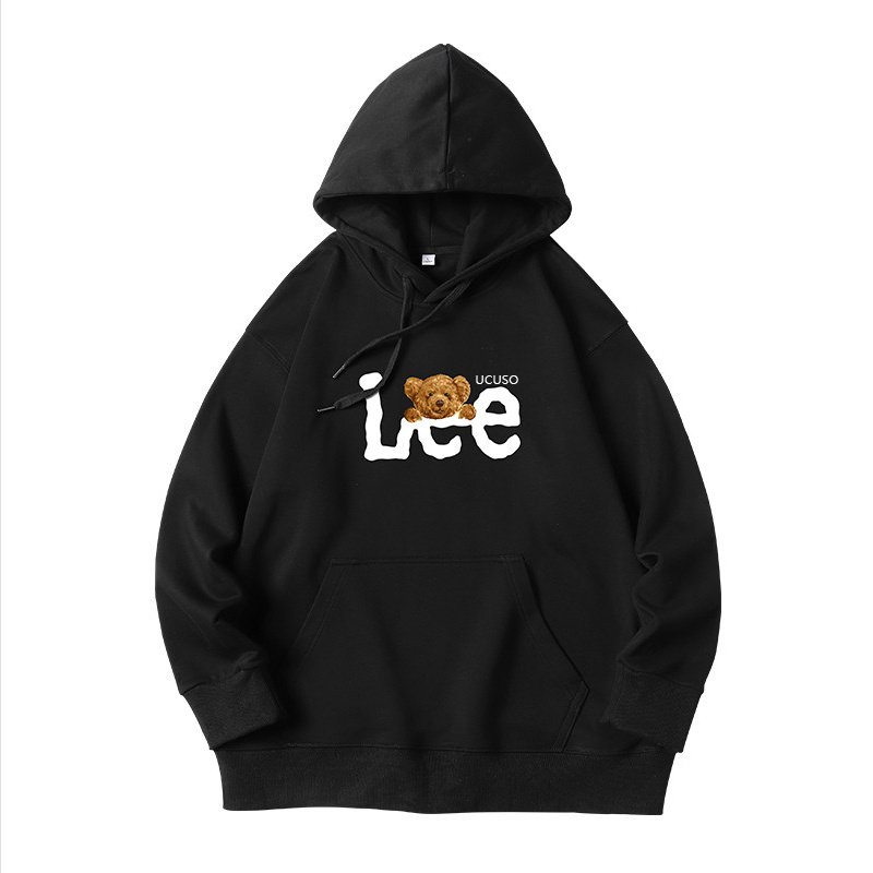 Lee UCUSO bear sweater mens hooded bottoming shirt couple tide brand ...