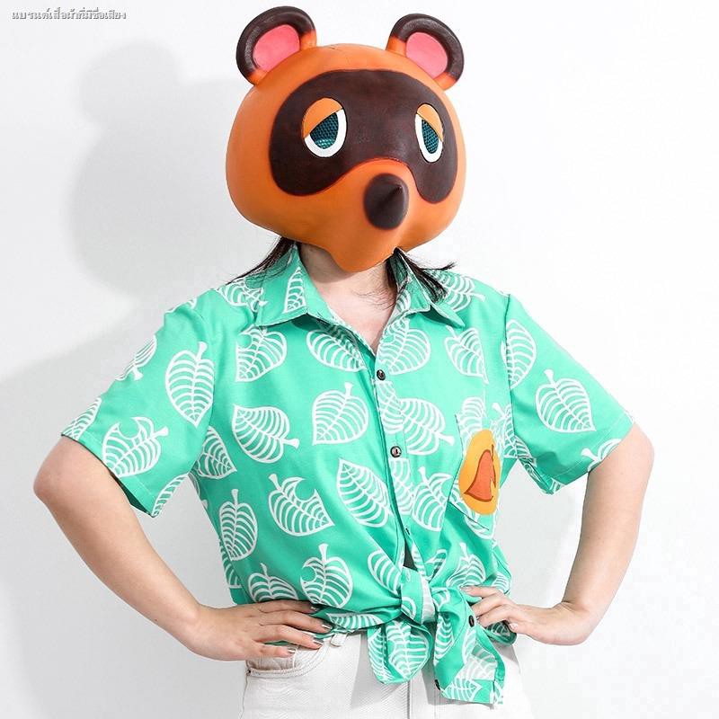 เกม Hot Animal Crossing Shirt เสื้อเชิ้ตแขนสั้น Tom Nook ฤดูร้อน ...