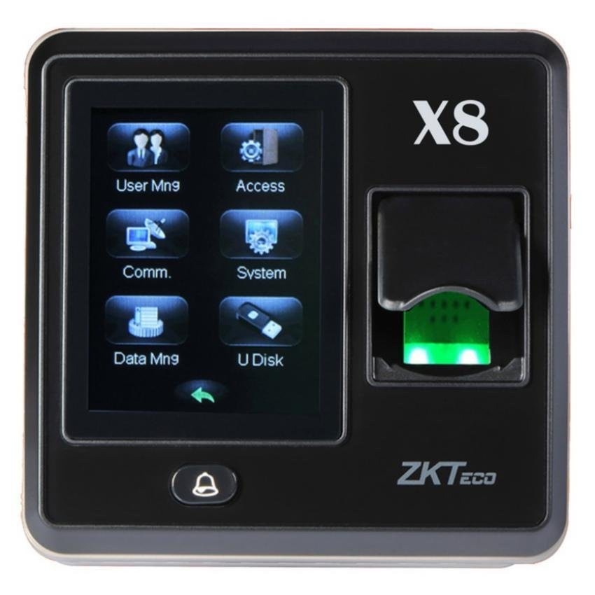 ZKTECO X8 ระบบบันทึกเวลาและล็อกประตูด้วยกลอนแม่เหล็กสแกนลายนิ้วมือเปิดประตู (ไม่รวมชุดกลอน ...