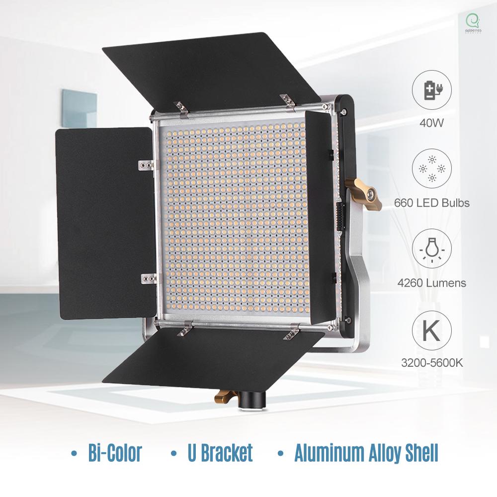 Andoer Professional LED Video Light Dimmable 660 LED Bulbs Bi-Color ...