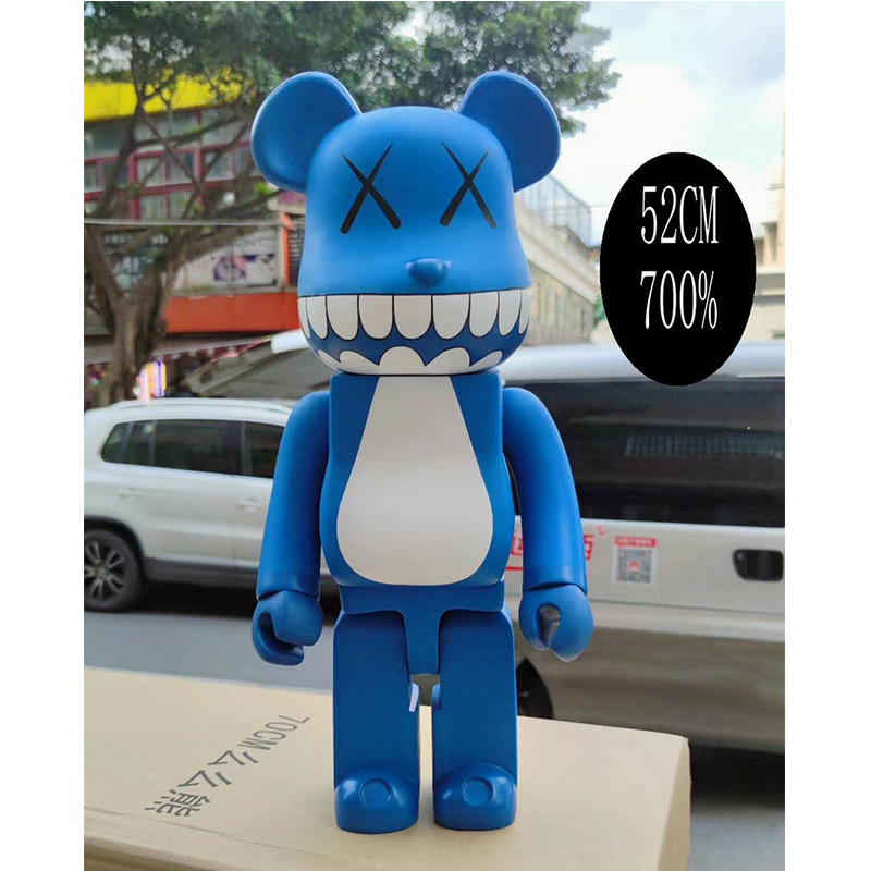 Blue Street Style Action Figure Medicom Bearbrick 700% 400% Blue Teeth ...