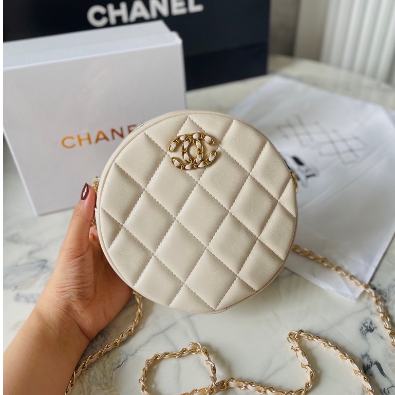 (พร้อมกล่อง) Chane Round Cake CF Crossbody Bag 3R1 Shoulder Bag Women s ...