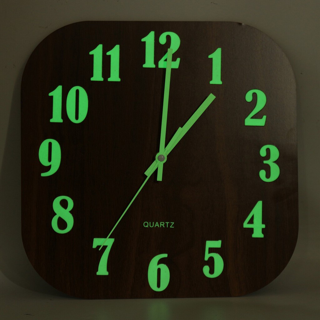 12'' Luminous Wall Clock Silent Classic Quartz Clocks Watch Bedroom ...