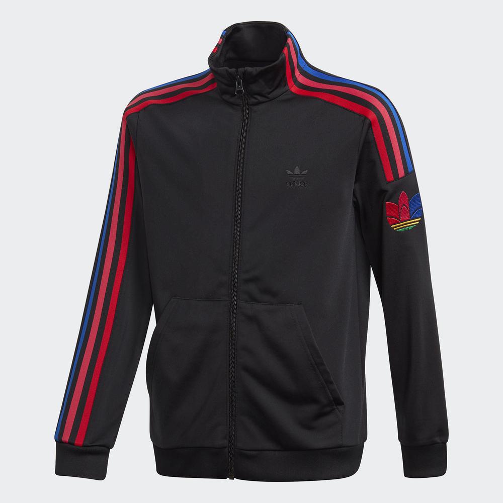 Adidas Originals Adicolor 3d Trefoil Track Top เด็ก ไม่ระบุ เพศ สีดำ