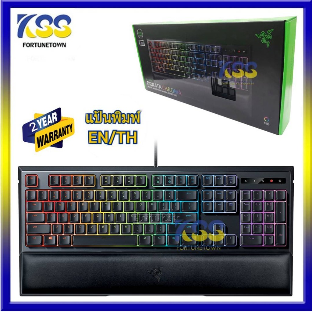 RAZER KEYBOARD (คีย์บอร์ด)ORNATA CHROMA (MECHA-MEMBRANE) (RGB LED) (EN ...