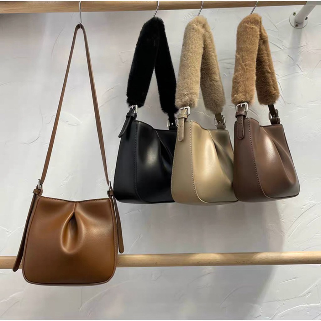 กระเป๋า Korean Style Bag with Fur กระเป๋าสะพาย กระเป๋าสะพายข้าง กระเป๋า ...
