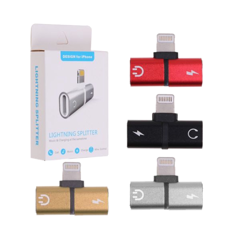 อะแดปเตอร์สำหรับ Apple iPhone X 7 8 Plus Splitter Audio หูฟัง AUX ...