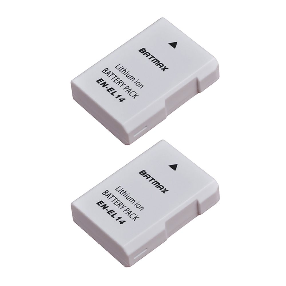 Batmax 2Pcs EN-EL14A EN-EL14 ENEL14 EL14 white battery for Nikon D3400 ...