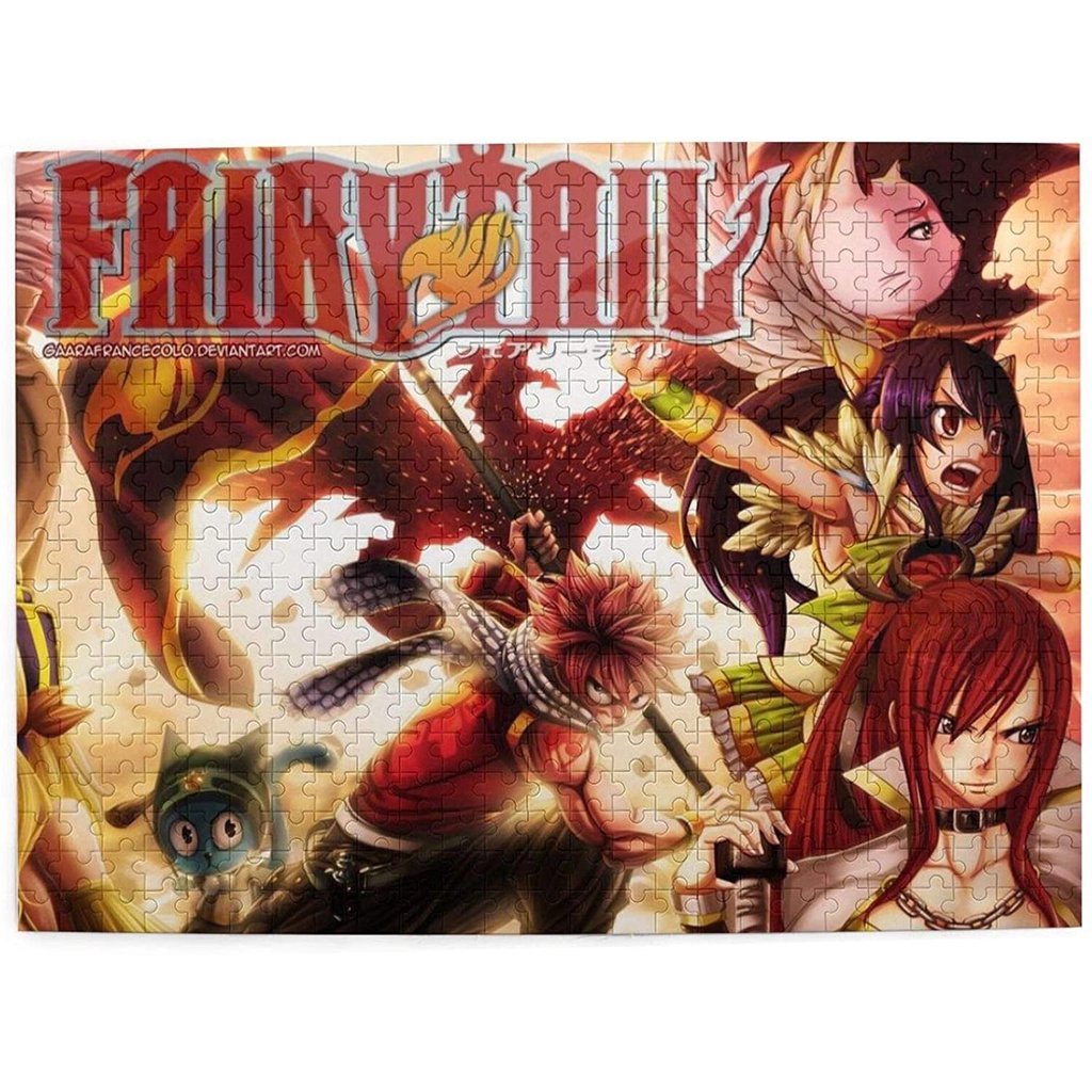 Jinyin บอร์ดจิ๊กซอว์พิมพ์ลายการ์ตูน Fairy Tail Anime หลายสีสันสําหรับ ...