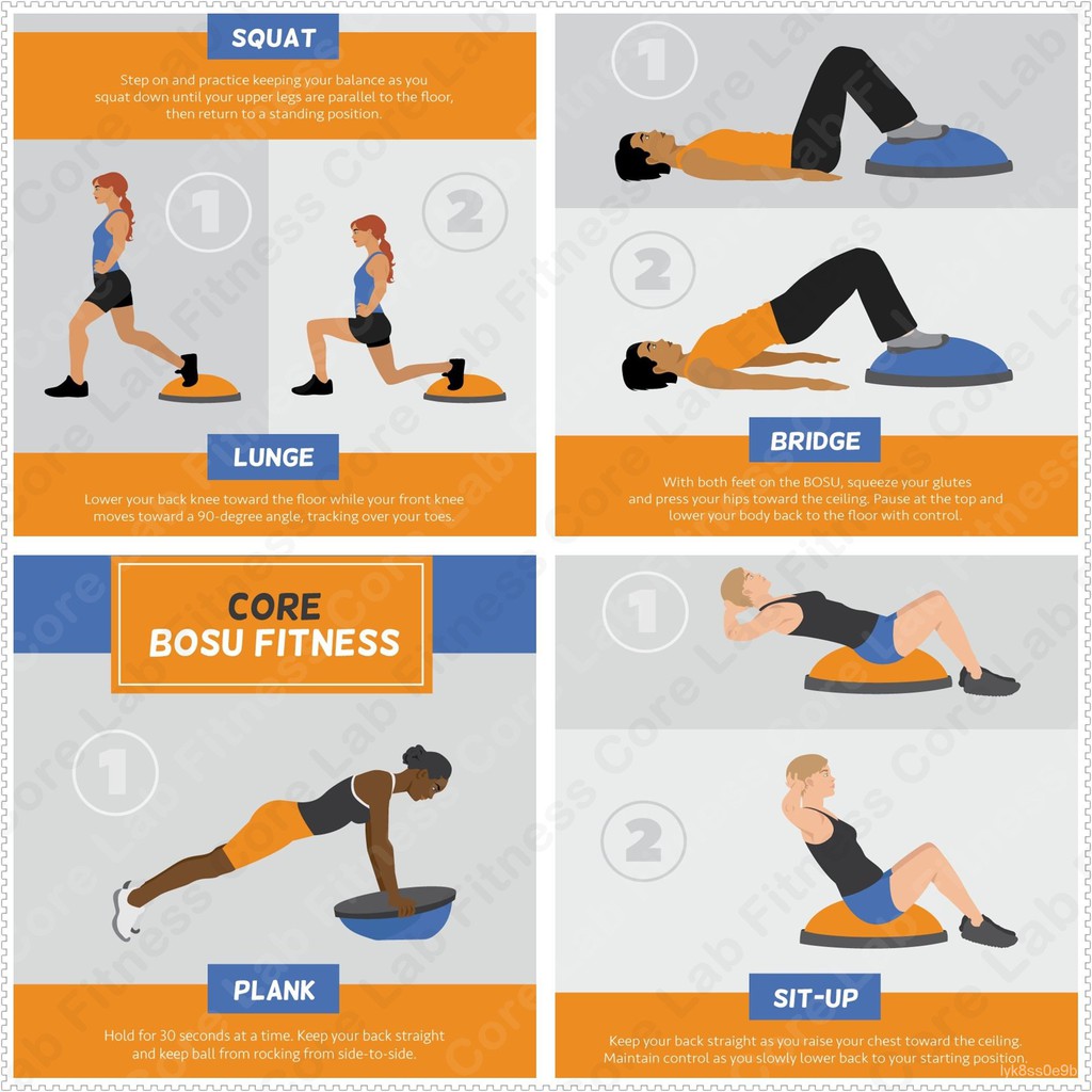 kGHR 【CoreLab】 Bosu Yoga Balance Ball Half Yoga Ball Fitness Gym ...