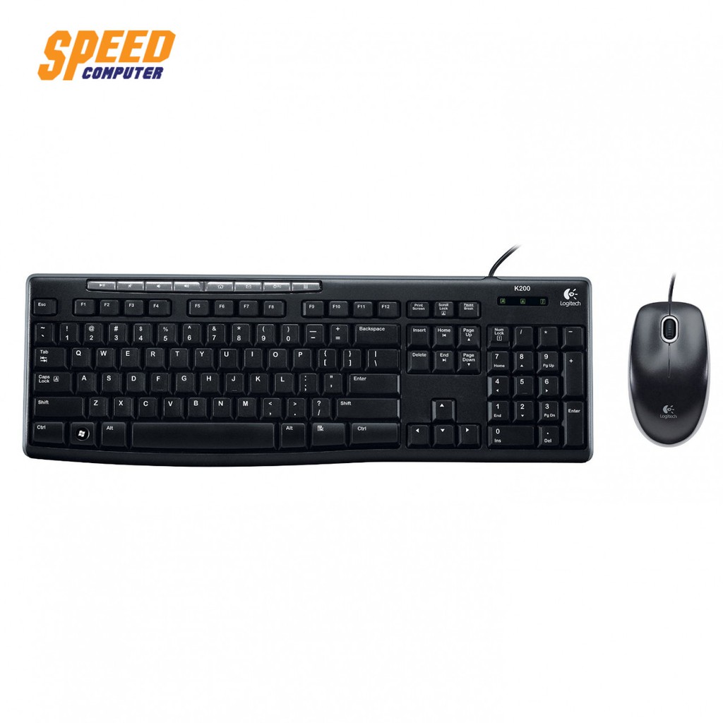 LOGITECH MK200 KEYBOARDMOUSE USB CABLE คีย์บอร์ด SPEED GAMING ...
