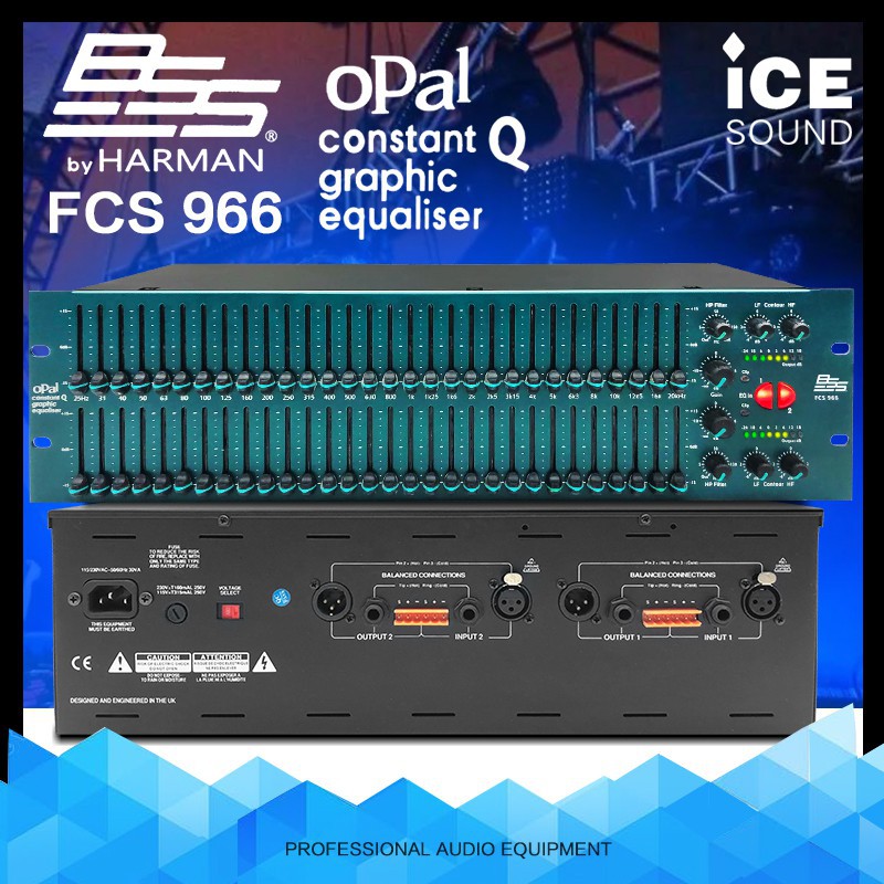 BSS EQ FCS-966 อีควอไลเซอร์ 2 x 31 BAND ชั้น สไลด์ยาว Graphic Equalizer ...