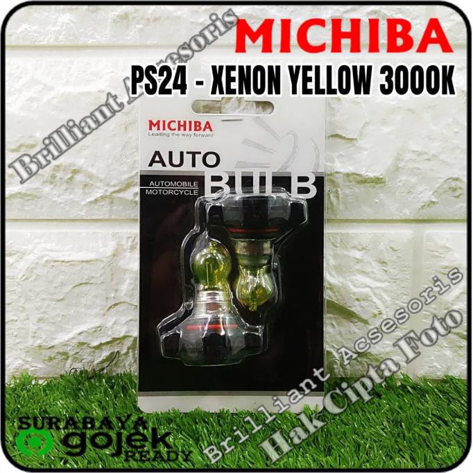 Michiba Ps24-12V 24W - หลอดไฟซีนอนฮาโลเจนสีเหลือง - spearpart.com.th ...