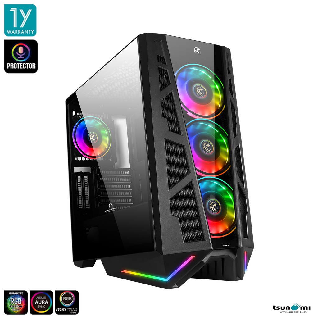 CASE (เคส) TSUNAMI PROTECTOR DIVINE ATX PREMIUM GAMING CASE (มี 2 สี สี ...