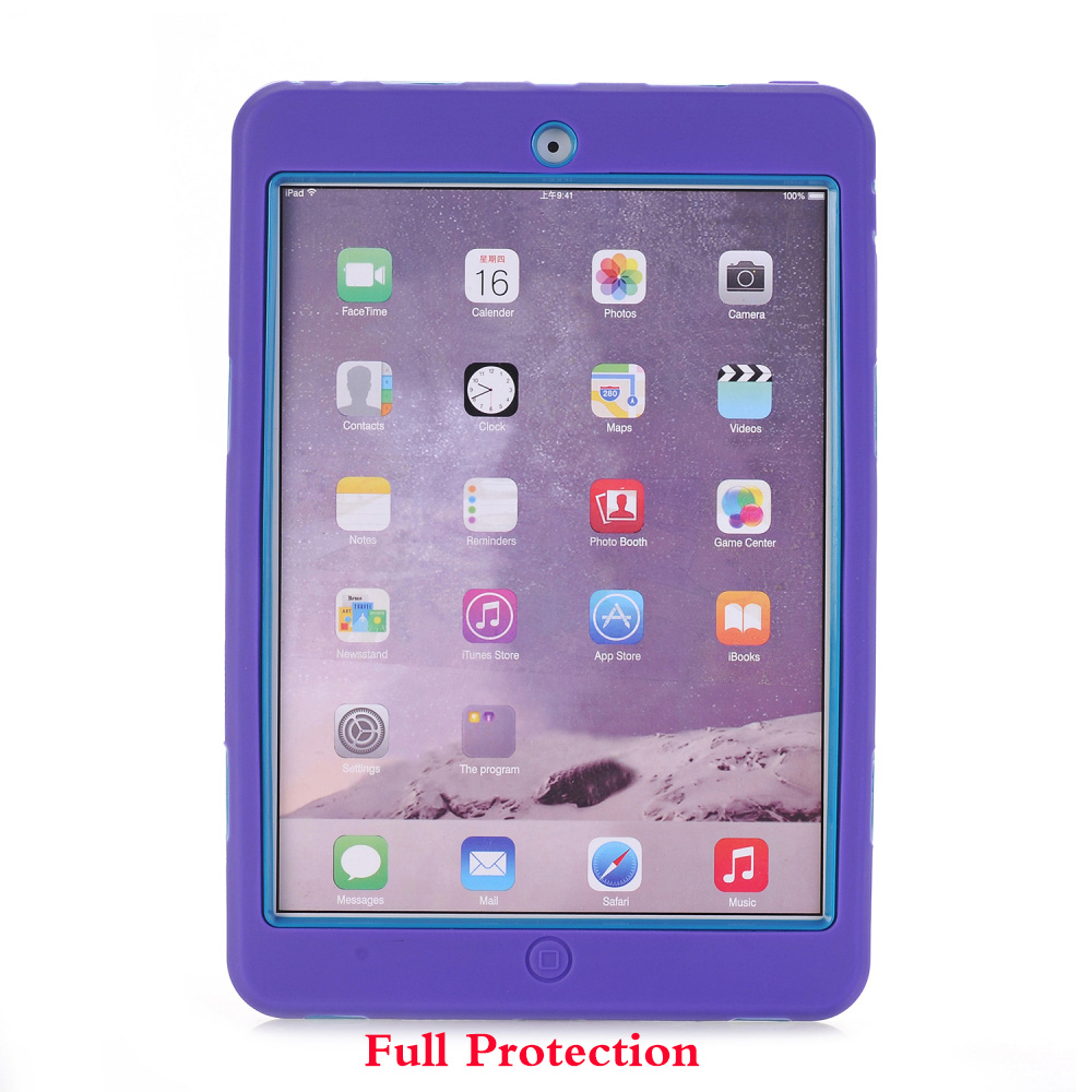 Hard Cover For Apple iPad mini mini1 mini2 mini3 Silicone and PC 3in1 ...