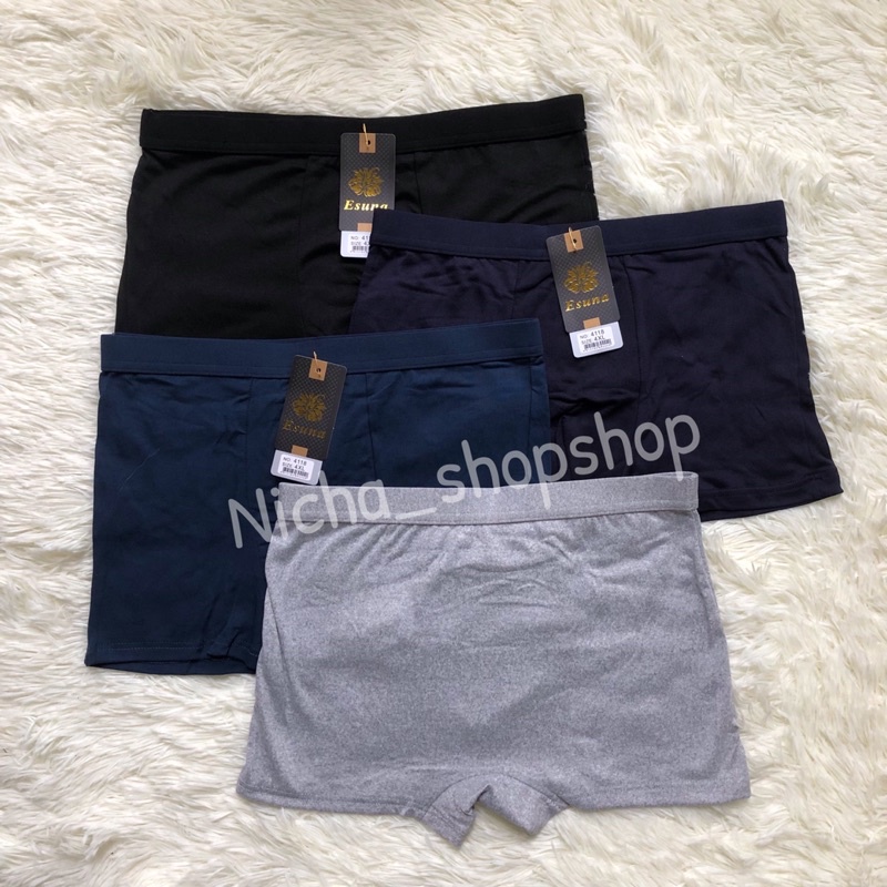 กางเกงในชายแบบมีขา ESUNA no.4118 ทรงBoxer ผ้าคอตตอน นิ่มใส่สบายมาก ...