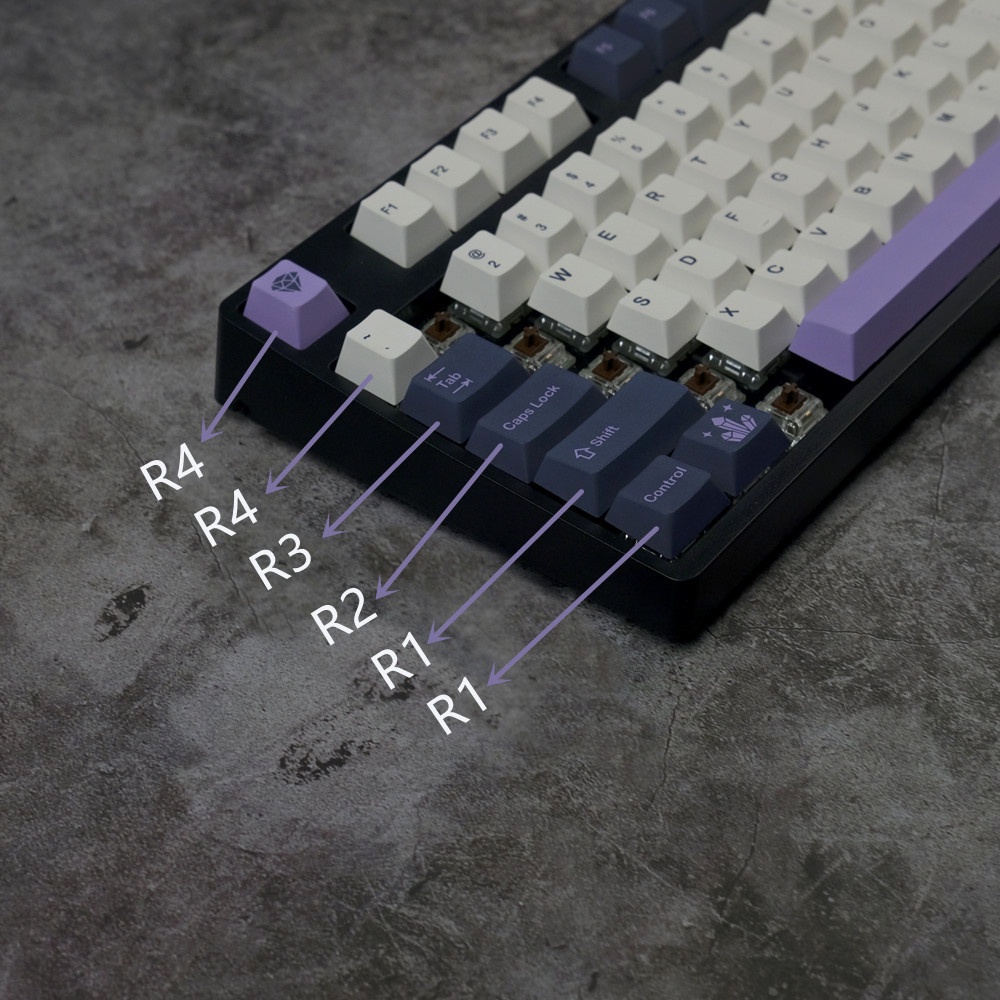แป้นพิมพ์คอมพิวเตอร์ GMK Amethyst Keycap 140 Keys PBT Full Sets Cherry ...