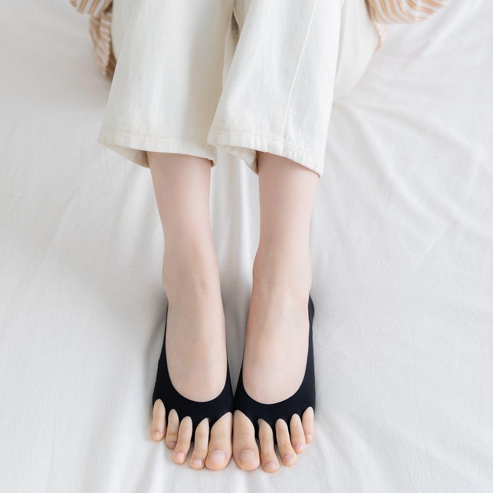ELEGANT Breathable Women Toe Socks Thin Yoga Split Toe Socks Cotton ...