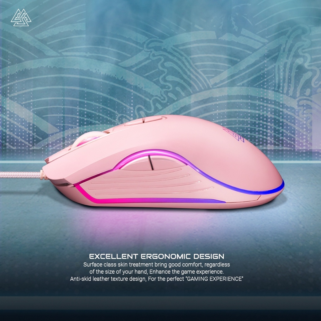 เมาส์เกมมิ่ง EGA Type M10 Gaming Mouse Spectrum LED 6400DPI Huano ...