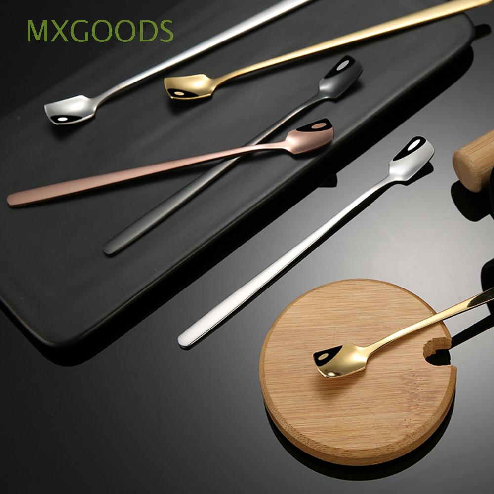Mxgoods ช้อนชา กาแฟ ไอศกรีม เหล็กสเตนเลส 304 ด้ามจับยาว สร้างสรรค์ - mxgoodszb.th - ThaiPick