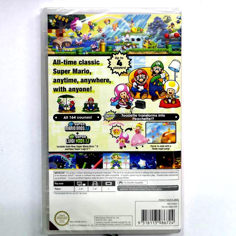 Nintendo Switch New Super Mario Bros. U Deluxe Zone Asia.Eng. เกม มาริ ...