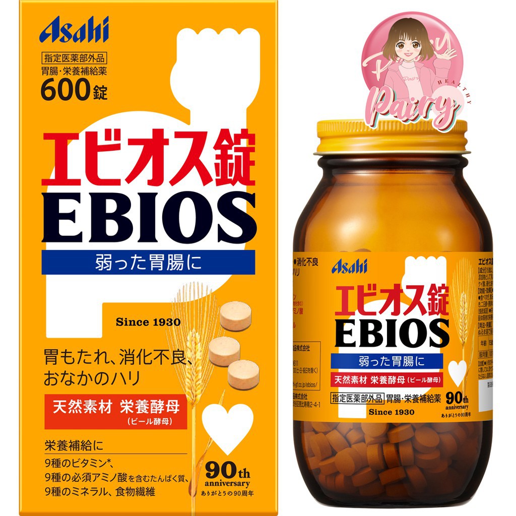 Asahi Ebios 600 Tablets อาหารเสริมซึ่งสกัดจากยีสต์ ช่วยระบบการย่อยอาหาร ...