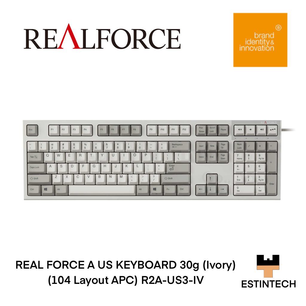 Keyboard (คีย์บอร์ด) REAL FORCE A US KEYBOARD 30G (Ivory) (104 Layout ...