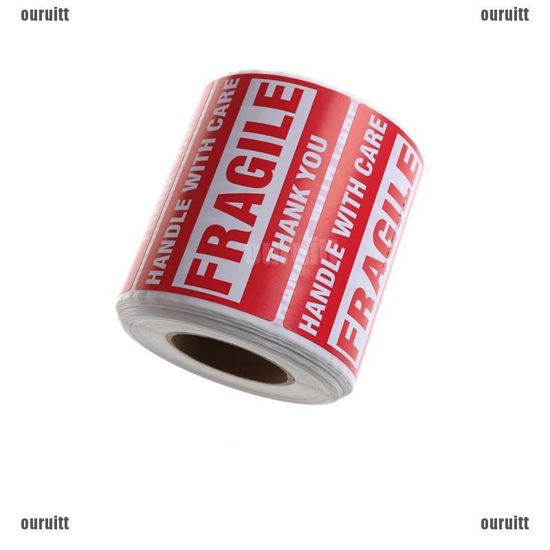 SP 500Pcs/Roll Fragile Shipping Mailing Handle with Care Stickers 2*3 ...