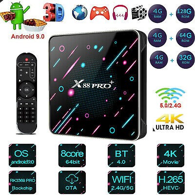 X88 Pro Plus Smart Android TV Box Android 9.0, RK3368 Quad-Core CPU ...