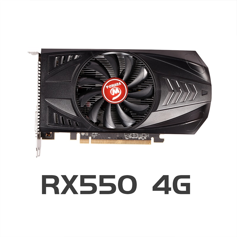 VEINEDA Original RX 550 4GB Video Cards GPU AMD Radeon RX550 4GB GDDR5 ...