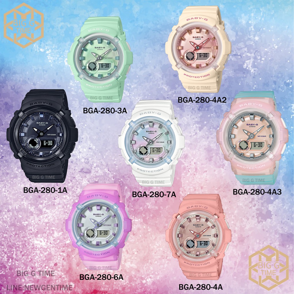 New 2021 นาฬิกา Casio BABY G BGA-280 Sereis ของแท้ รุ่น BGA-280-1A/4A ...
