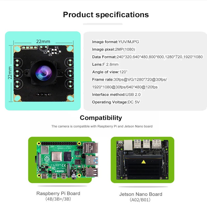 Feature 7-inchstandard display. Compatible with Raspberry Pi and Jetson ...