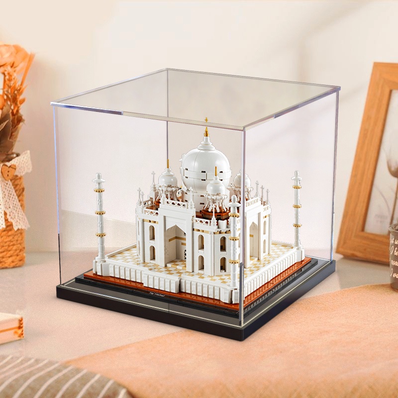 Acrylic Dust Cover Suitable For LEGO Building Blocks 21056 Taj Mahal Street View Model Display ...