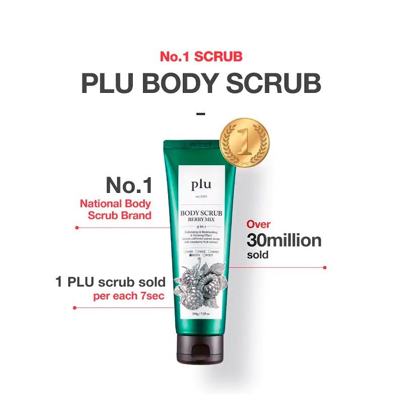Plu BODY SCRUB BERRY MIX (200 g.) สครับขัดผิวจากเกาหลี - marci_shop ...