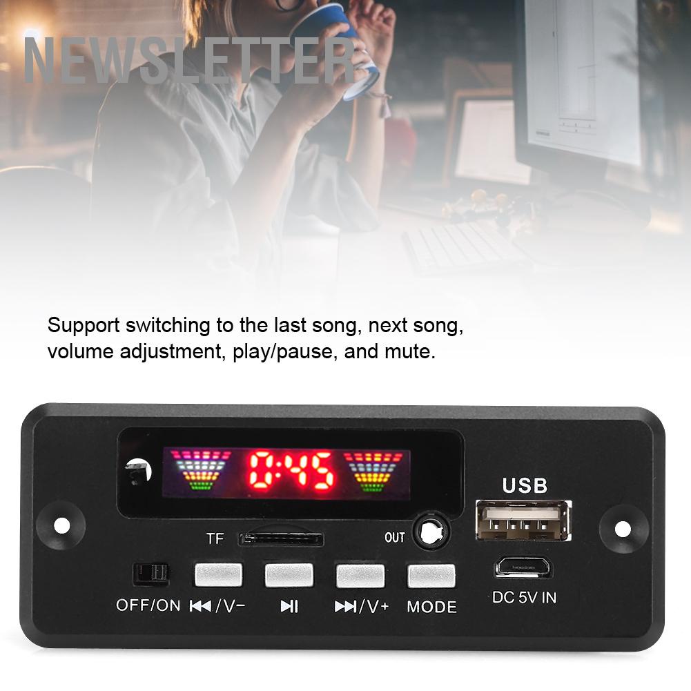 Newsletter Bluetooth 5.0 Audio MP3 Decoder Board Module with Remote ...