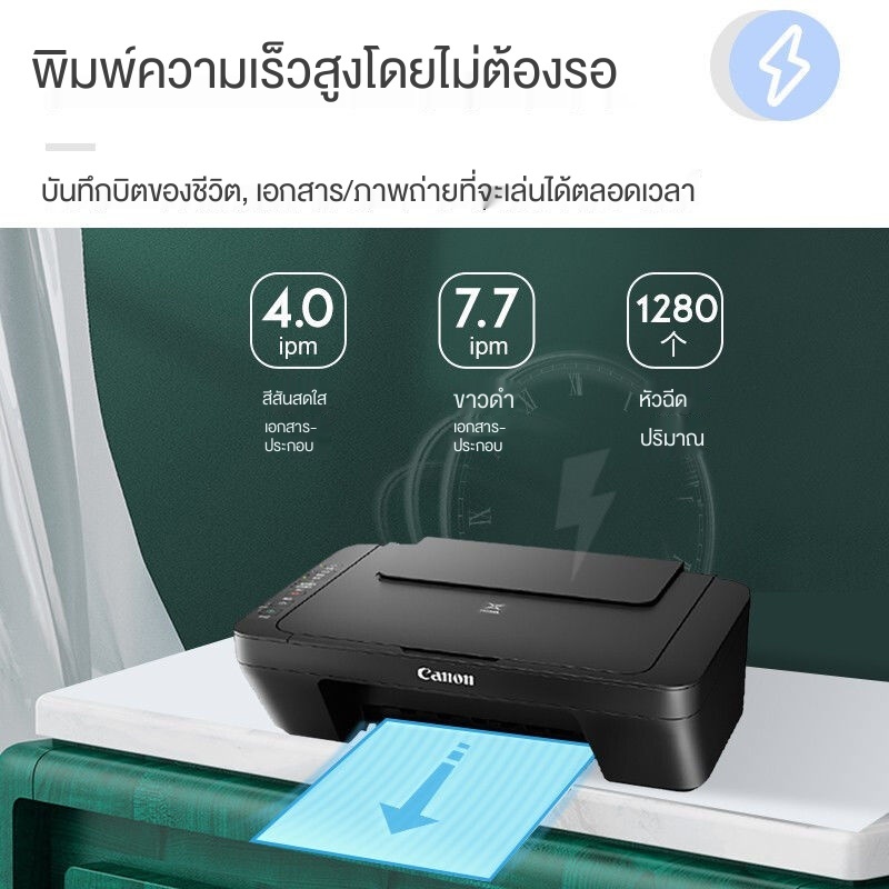 เครื่องพิมพ์ไร้สาย Canon MG3080การเชื่อมต่อโทรศัพท์มือถือเครื่องถ่ายเอกสารสแกนออลอินวันนักเรียน ...