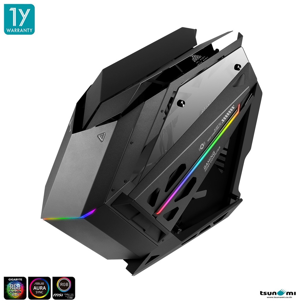 เคสคอมพิวเตอร์ Tsunami Coolman Mecha ARGB Tempered glass ATX Gaming ...