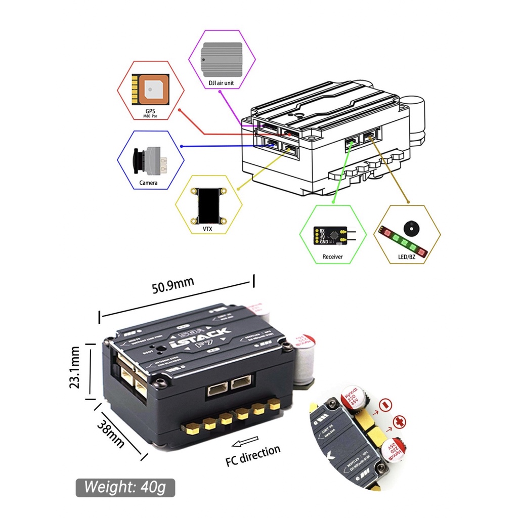 แกนเสียบ และ Play Stack 50A F7 iSTACK - droneforspeediq.th - ThaiPick