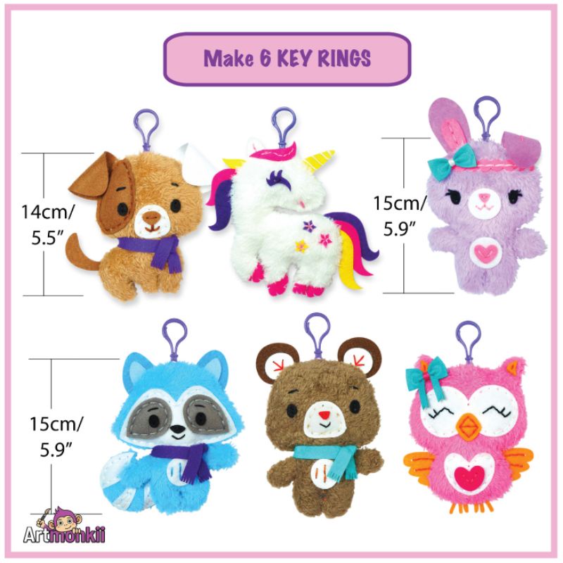 พวงกุญแจ DIY KEY RING ชุดเย็บตุ๊กตา ของเล่นสนุกๆ ของเล่นเสริมทักษะ ...