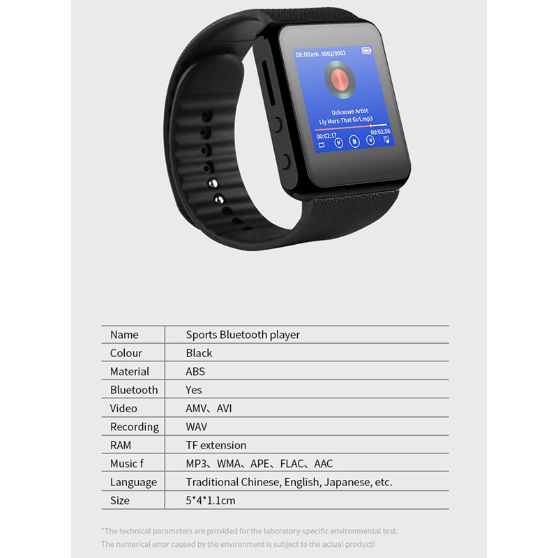 Bluetooth Smart Watch Mp3 with HiFi Sound Press Screen HD Color Screen ...