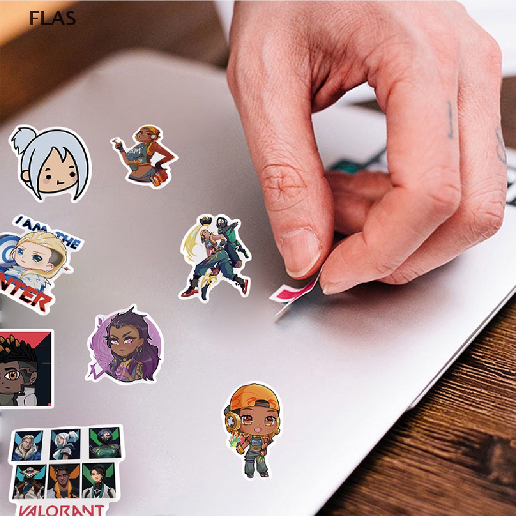 fl 50Pcs Valorant PVC Stickers Decal Vinyl For Guitar Laptop Skateboard ...