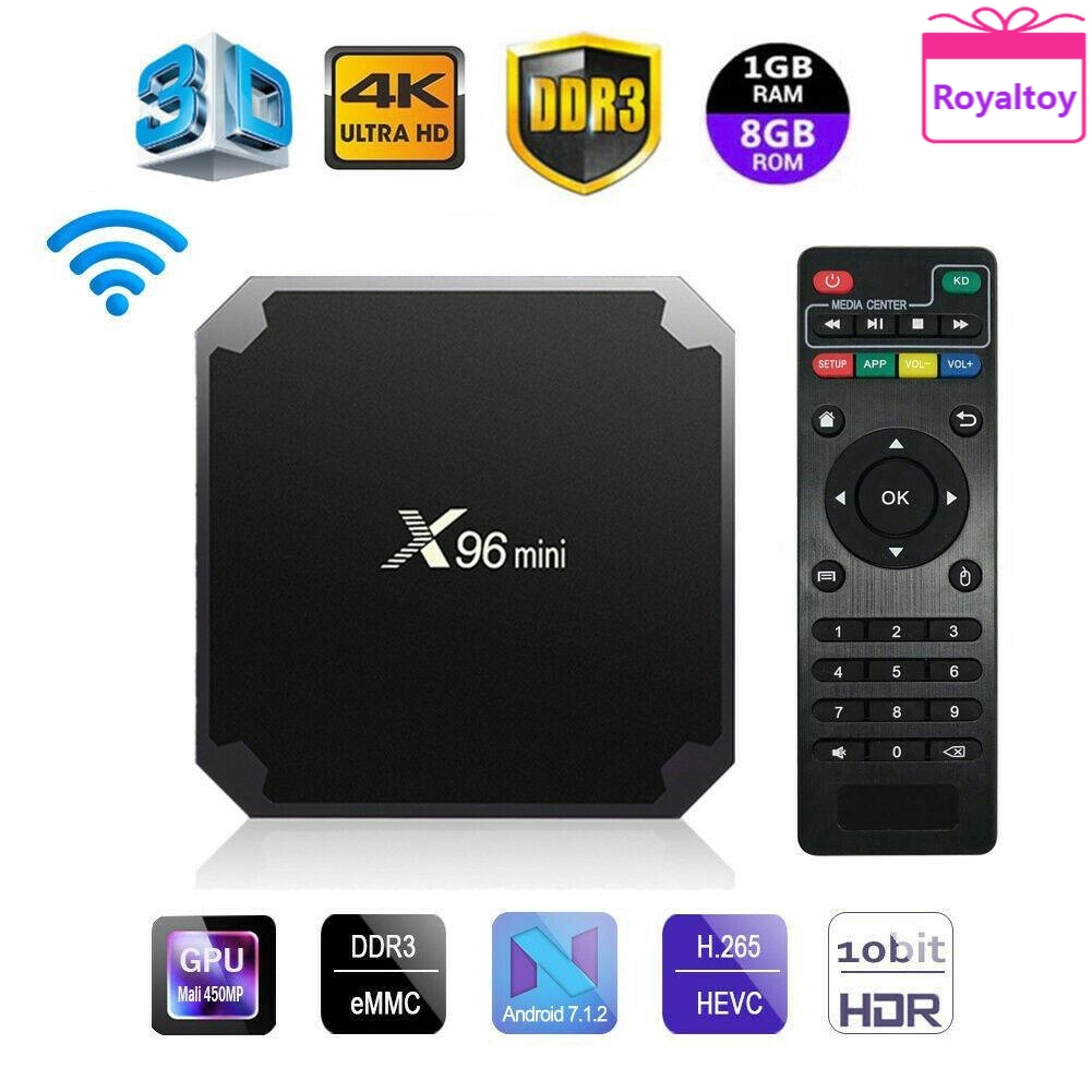 RY X96 mini Android TV BOX Android 7.1 กล่องสมาร์ททีวี 1 8GB Amlogic S905W Quad Core 2.4GHz ...