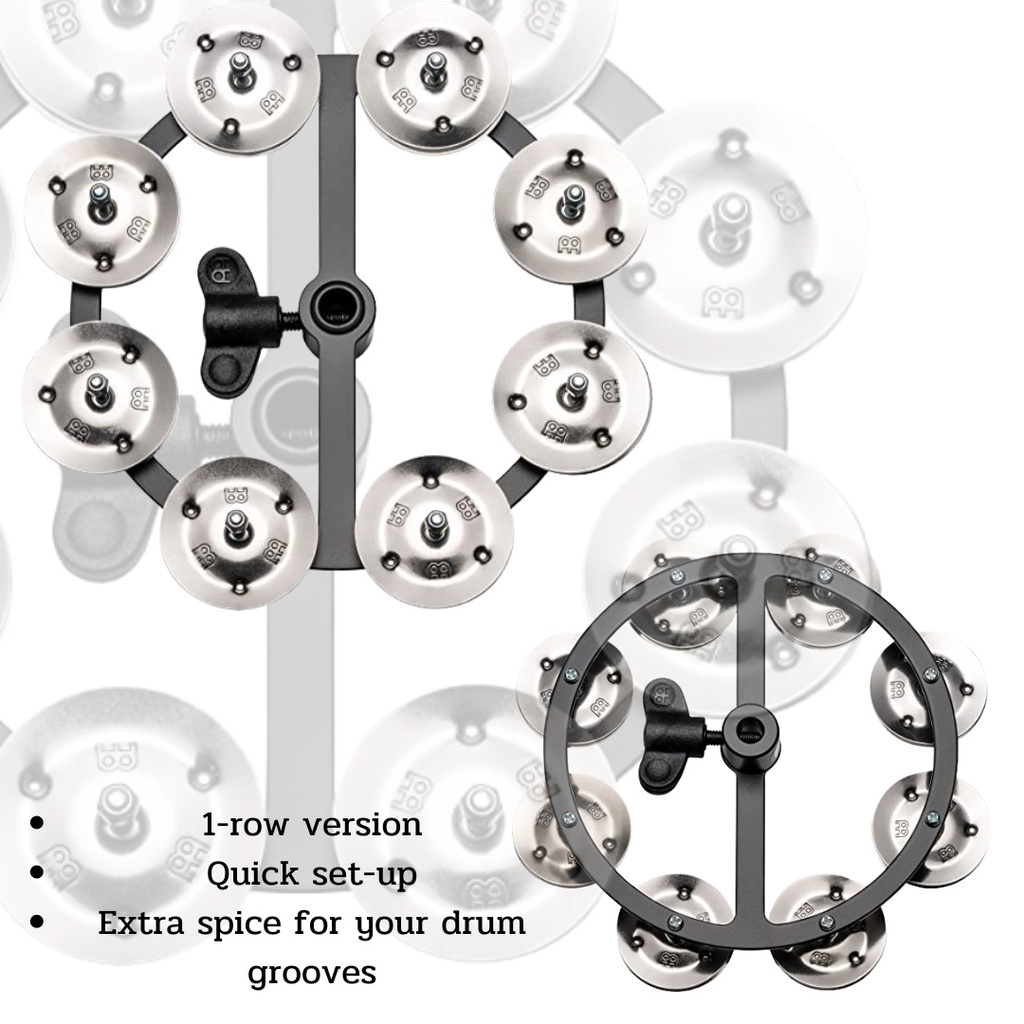 Hi-Hat Tambourine AA Meinl HTHH1BK Steel แบบ 1 แถว ขนาด 5 นิ้ว สาหรับ ...