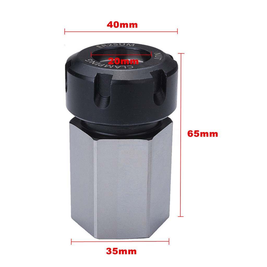 New Hex ER-25 Collet Block Spring Chuck Collet Holder for Latch Engrave ...