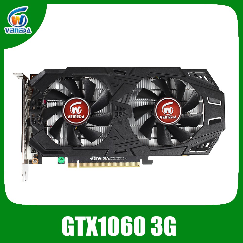 VEINEDA Video Card GTX1060 3GB 192Bit GDDR5 Graphics Cards for nVIDIA ...