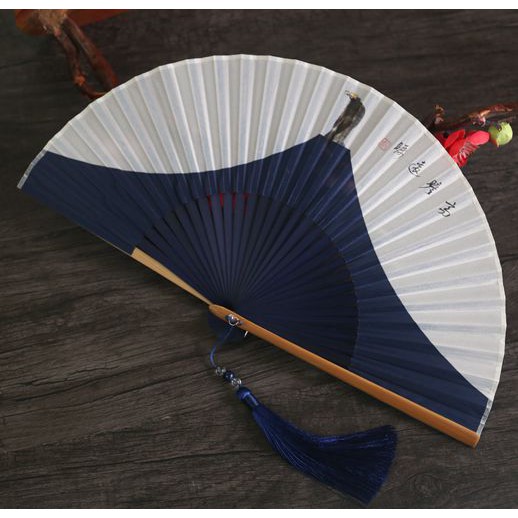 [时光的小店]Moon fan foreign trade 6-inch female fan retro folding fan H ...