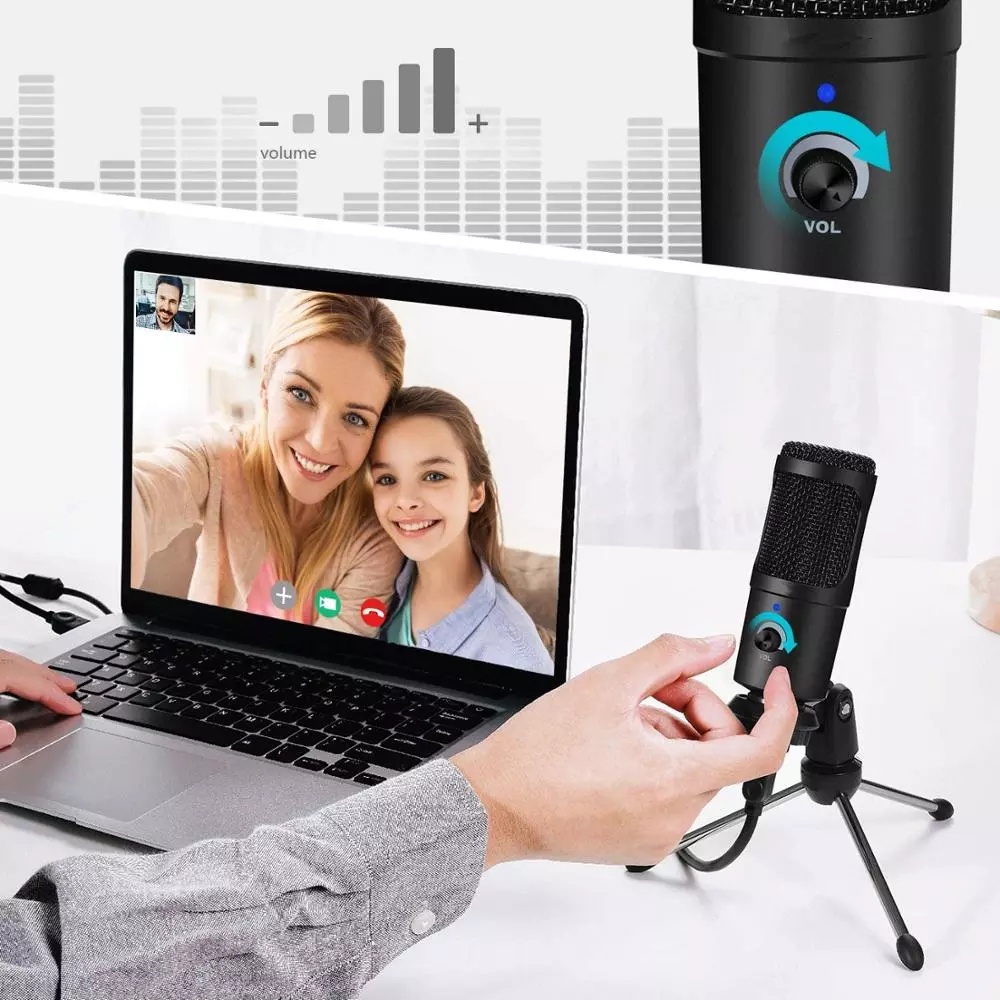 BProfessional USB Condenser Microphones For PC Computer Laptop Singing ...