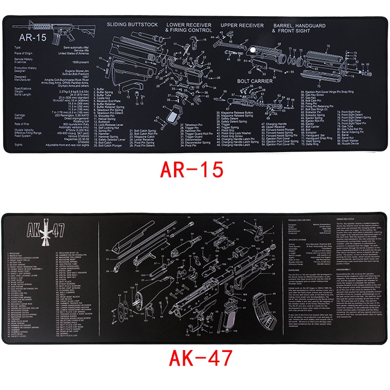 AR-15 แผ่นรองเมาส์ถอดประกอบ AK-47 ยุทธวิธีทำความสะอาด Pad แผ่นยาง ...